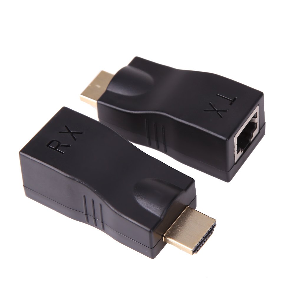 MICROWARE HDMI 2Pcs HDMI Repeater, HDMI to RJ45 Network Cable Extender Converter, Supports 3D ...