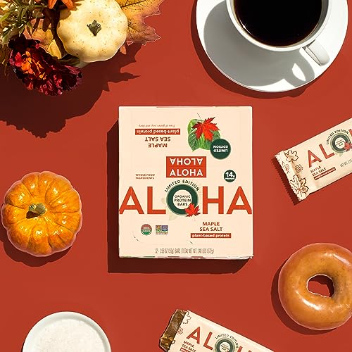 Snapklik.com : ALOHA Organic Plant Based Protein Bars, Maple Sea Salt, 1.98-Ounce Bars