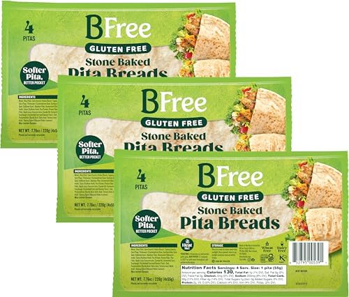 Amazon.com: BFree Stone Baked Pita Breads, 7.76 OZ - 4 Pita Breads ...