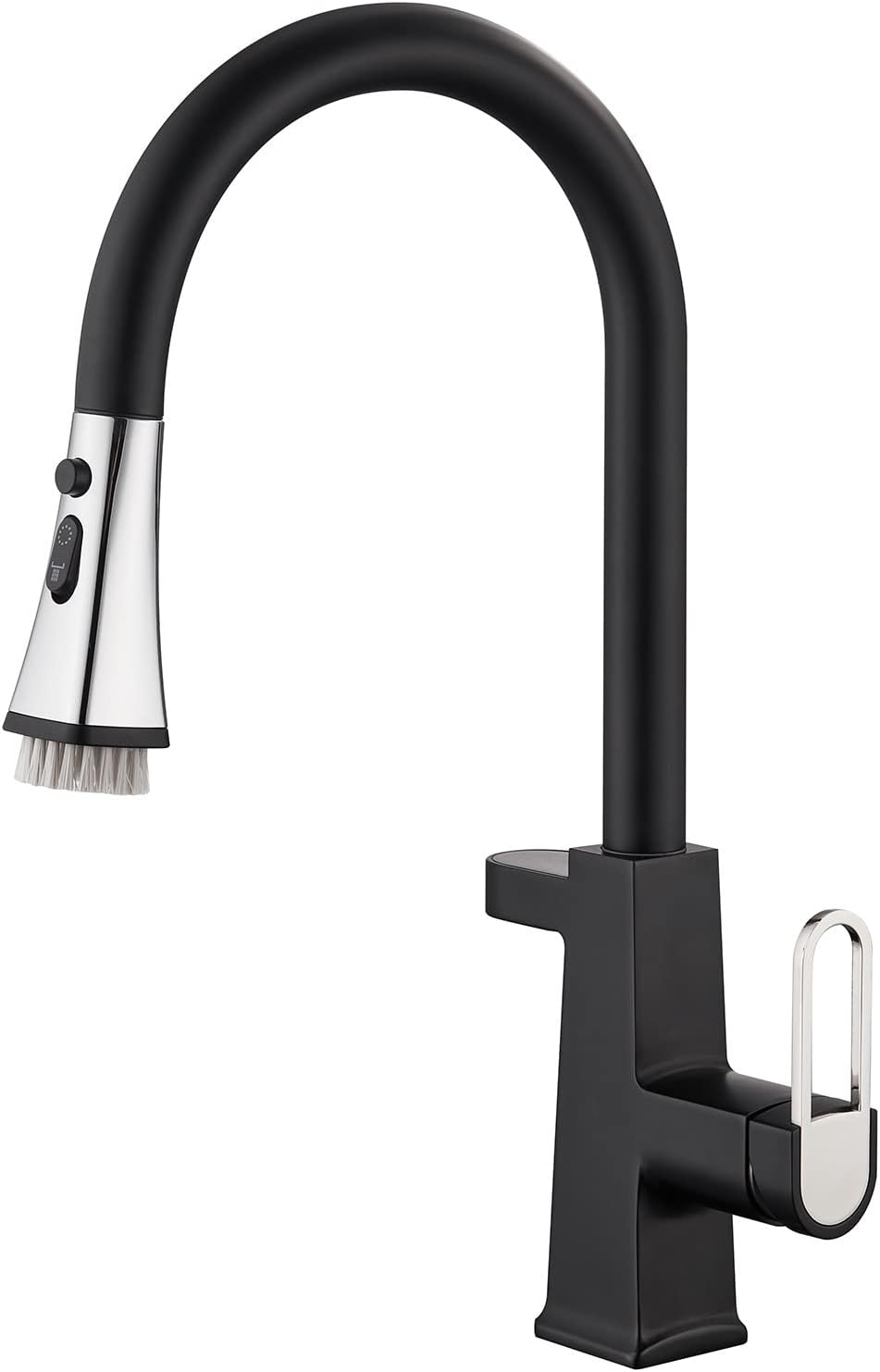 MayNuo Kitchen Faucet with Pull Down Sprayer, Led Temperature Digital ...