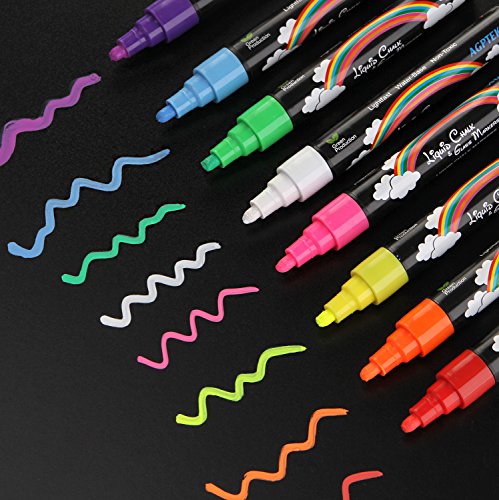 Snapklik.com : Fluorescent Marker Pen 8 Colors/set For LED Writing Menu ...