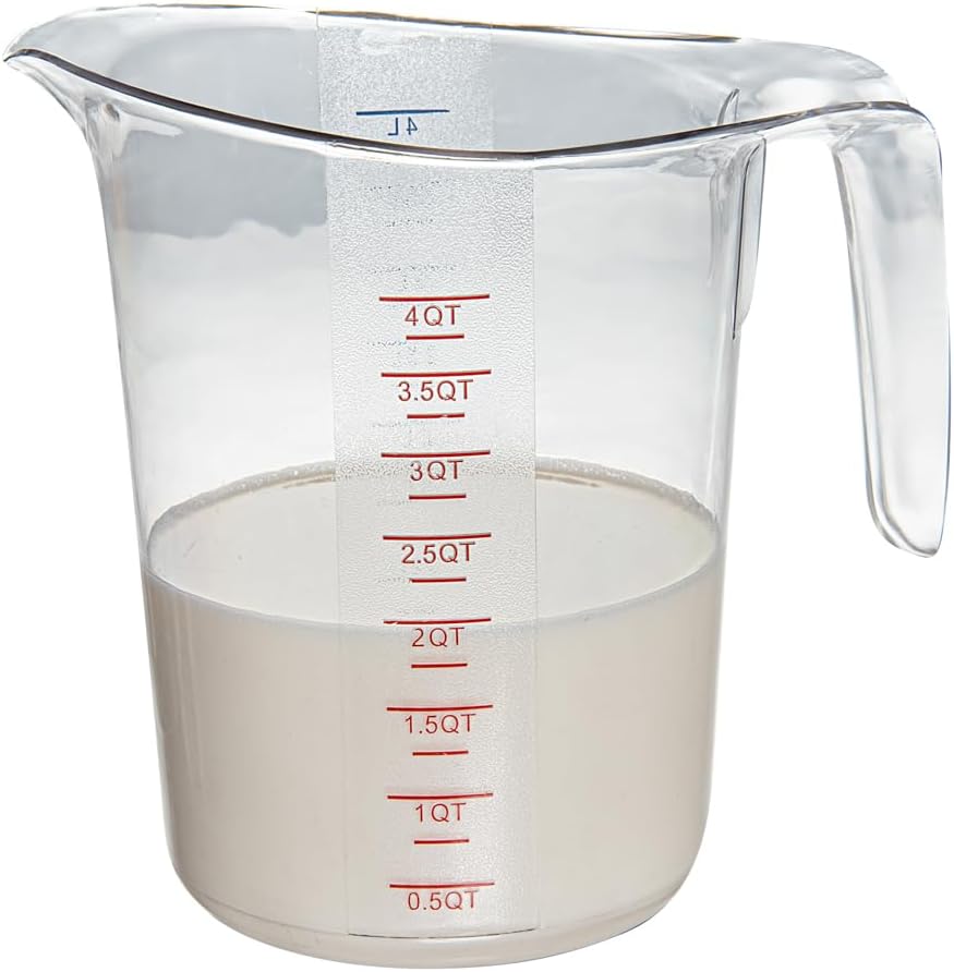 Amazon.com: Restaurantware RW Base 4 Quart Measuring Jar 1 Durable ...