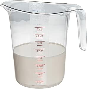 Amazon.com: Restaurantware RW Base 4 Quart Measuring Jar 1 Durable ...