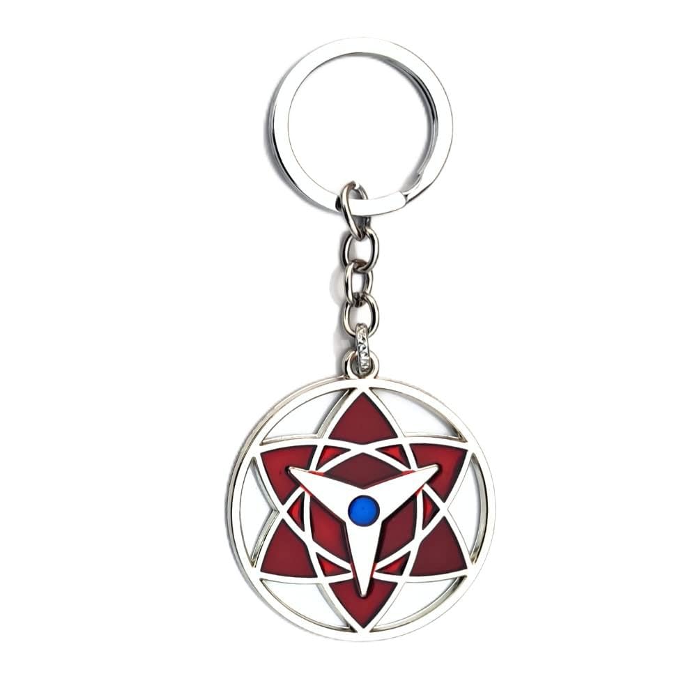 Narutoo Sasuke Uchiha Mangekyou Red Eye of Sharingan Metal Keychain ...