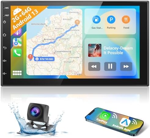 Amazon.com: 2G+64G Android Car Stereo Double Din Apple Carplay, Rimoody ...