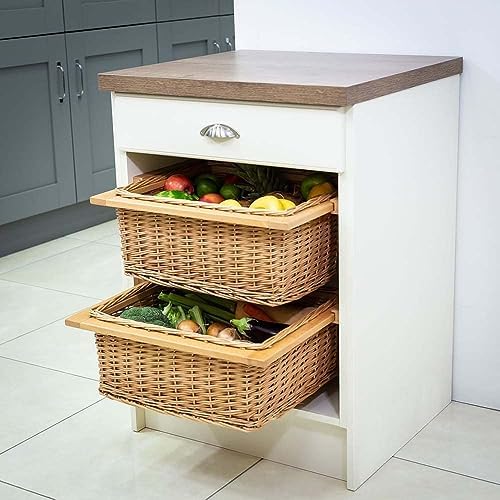 HYDERON Modular Kitchen Rectangular Wicker Basket