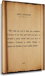 Amazon.com: Maya Angelou Book Quotes Wall Art Inspirational Poster ...