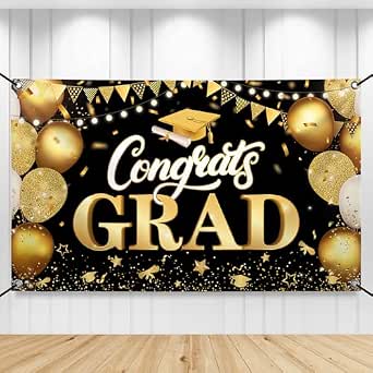 KatchOn, XtraLarge Congrats Grad Banner - 72x44 Inch, Congratulations ...