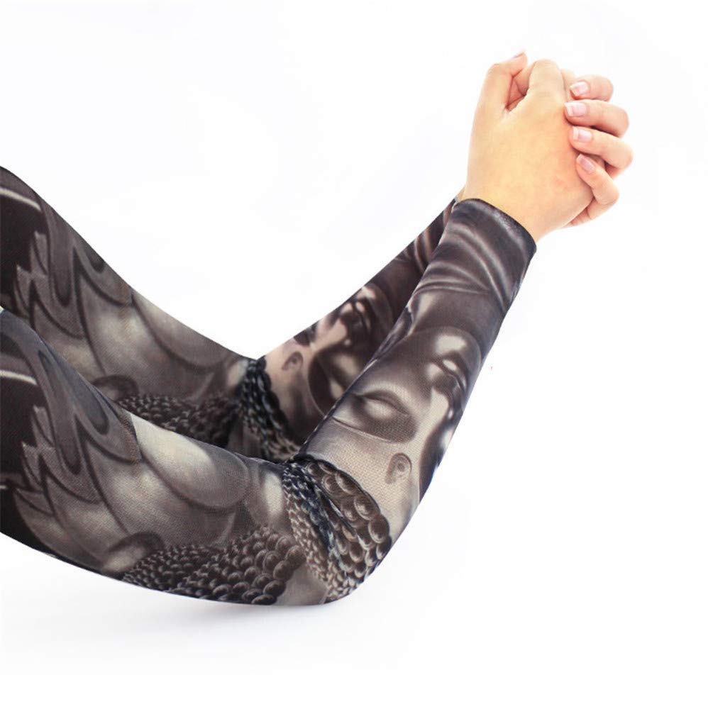 Ice Sleeve Tattoos Men Arm Sleeves Riding Tattoo Ice Silk UV