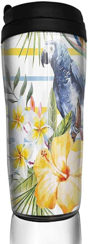 Amazon.com: coffee cups warmer Parrots Decor,Tropical Exotic Pattern ...