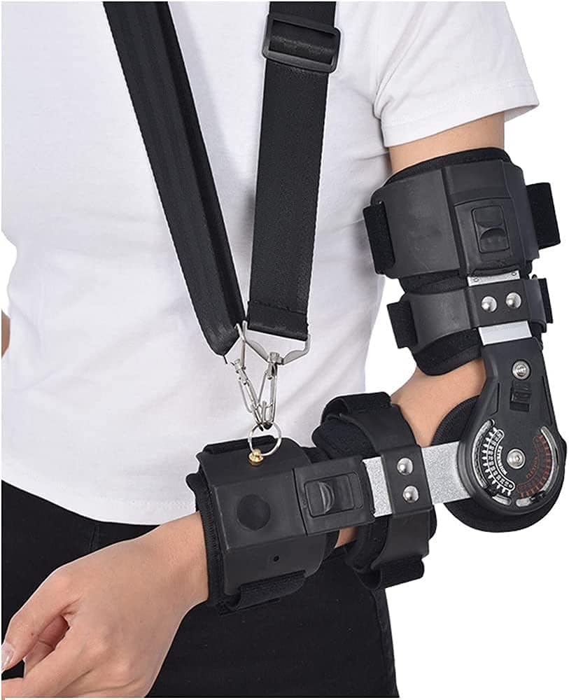 Amazon.com: QIANMEI Fixed Elbow Brace Adjustable Elbow Joint Fixed ...
