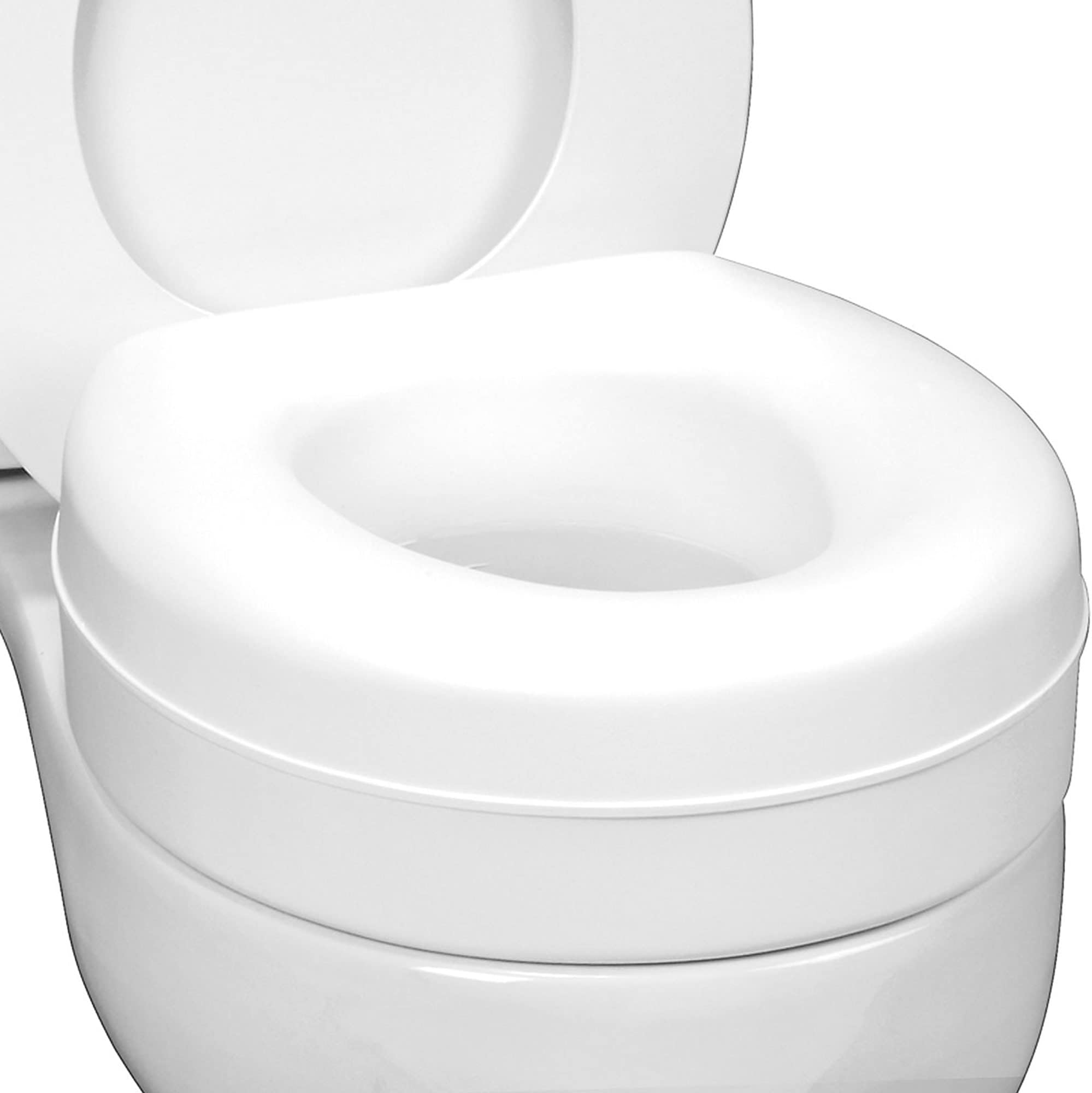 Amazon.com: HealthSmart Raised Toilet Seat Riser That Fits Most ...