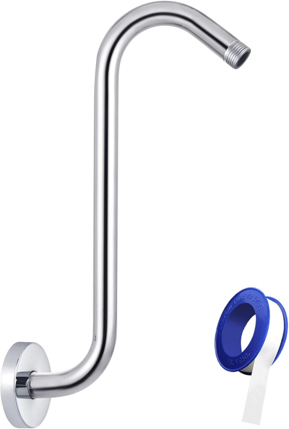 Nuodan Shower Head Extension Arm with Flange, S Shaped High Rise ...