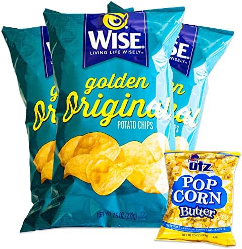 Amazon.com: Wise Golden Original Potato Chips (3, 7.5oz bags) - Variety ...