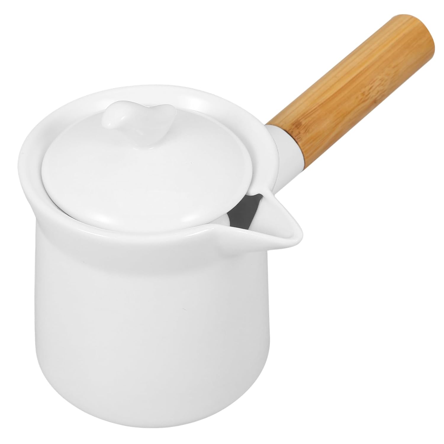 Buy Cabilock 2pcs Wooden Handle Ceramic Milk Pan pot enamelware ...