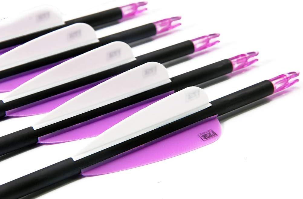 PG1ARCHERY 30 Inch Carbon Arrow Fletched 3″ Parabolic Vanes Target ...