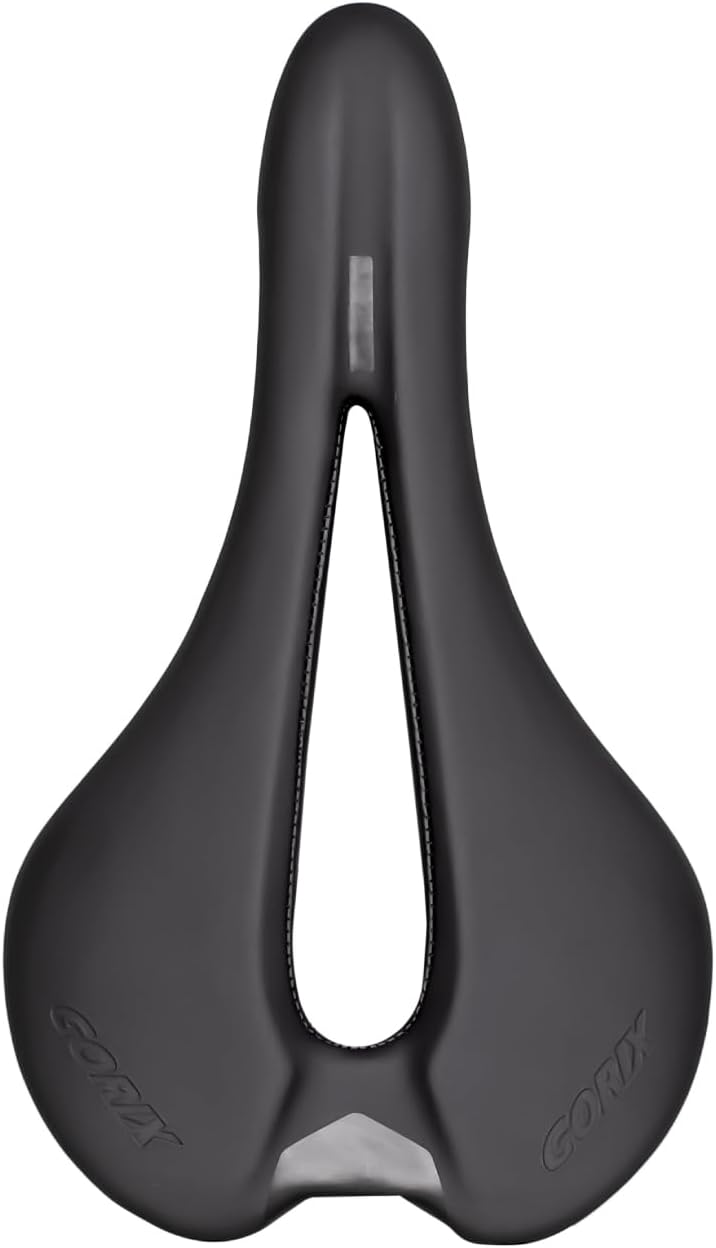 Amazon | GORIX(ゴリックス)サドル 自転車 ショートノーズ [ペダリングしやすいスリムなノーズ] ロードバイク 適度な柔らかさ ショートサドル 軽量 衝撃吸収 自転車サドル交換 ...