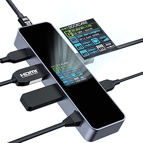 DOCKCASE Visual Smart USB C Hub (6-in-1) with HDMI Port 4K@60Hz ...