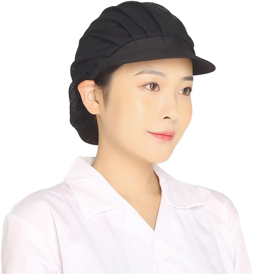 Amazon.com: Chef Hat Elastic Mesh Cap Kitchen Restaurant Hotel Bakery ...