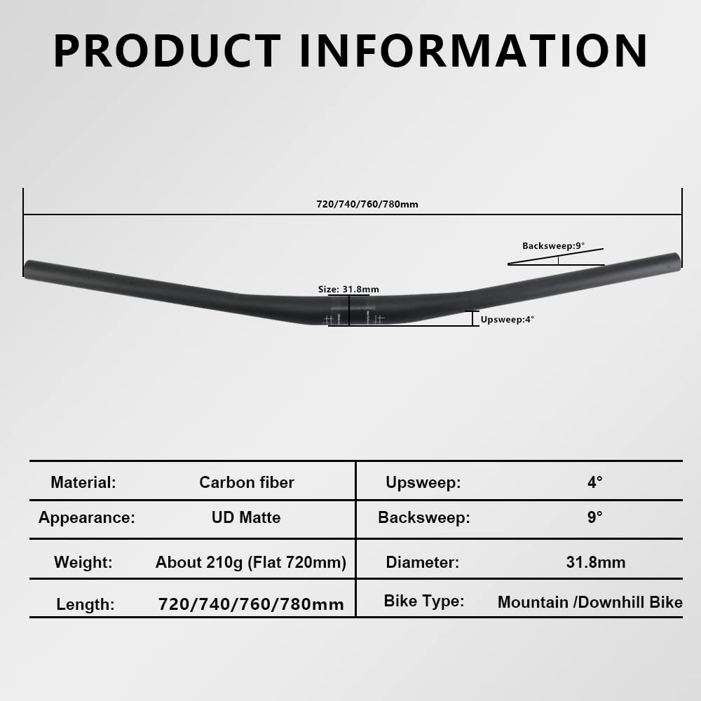 RXL SL mountain bike handlebars 1-1/4"carbon mtb handlebar mtb carbon ...
