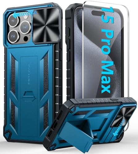 Amazon.com: FNTCASE for iPhone 15-Pro-Max Case: Military Grade Drop ...