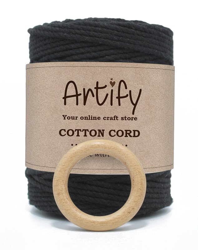 Artify | 3ply Twisted Macramé Cord (3mm, 100 Meter) | Get Free 5cm ...