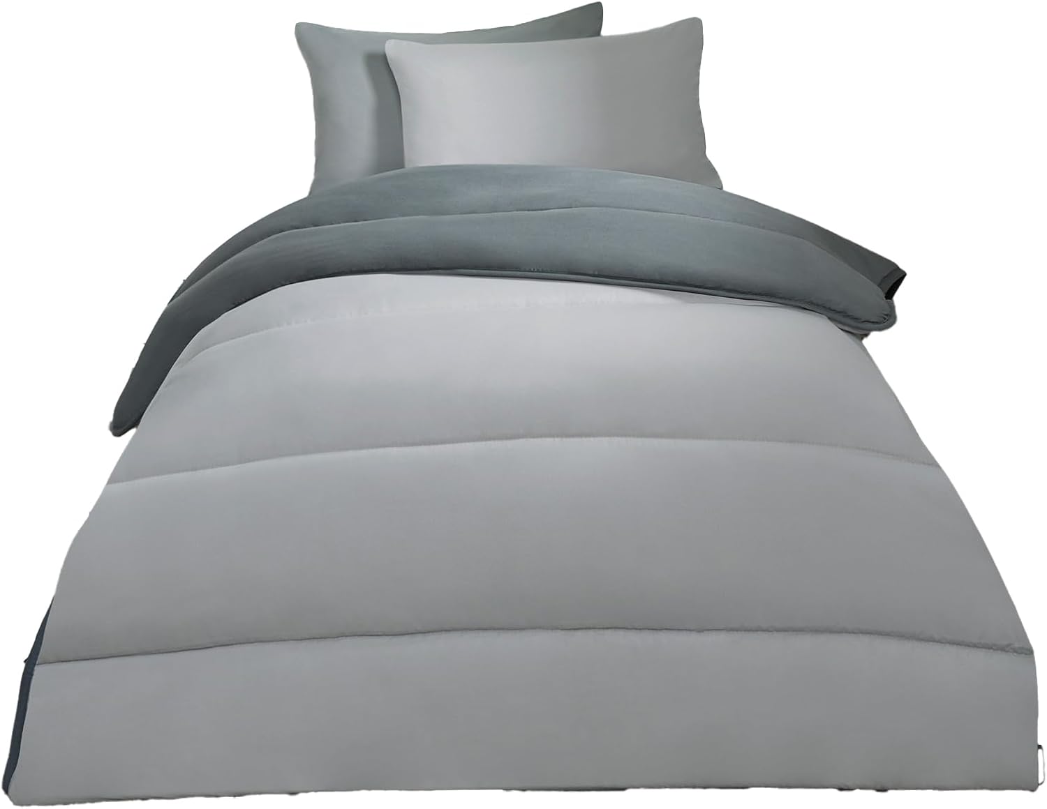 OHS 10.5 Tog Coverless Duvet Single, Reversible Quilted Duvet Bedding ...