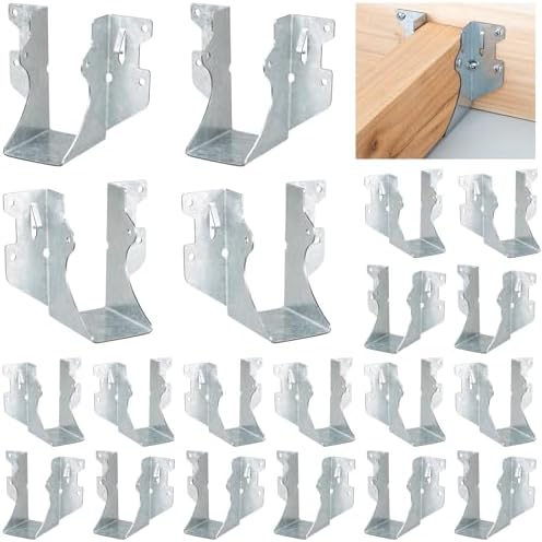 Amazon.com: AxiSculpt 20PCS 2x4 Joist Hanger 18-Gauge 1.2mm Thickness ...