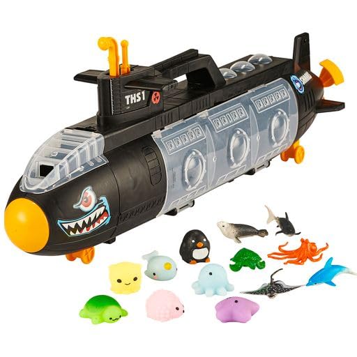 Forest & Twelfth Submarine Toy with 8 Sea Animal Toys and 7 Assorted ...