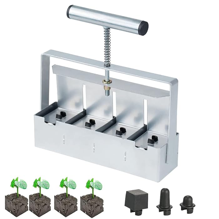 Buy FANFX Manual Soil Block maker micro soil blocker set 2 inch soil ...