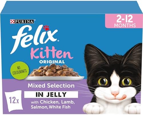 FELIX Original Kitten Mixed Selection in Jelly Wet Cat Food 12x85g ...
