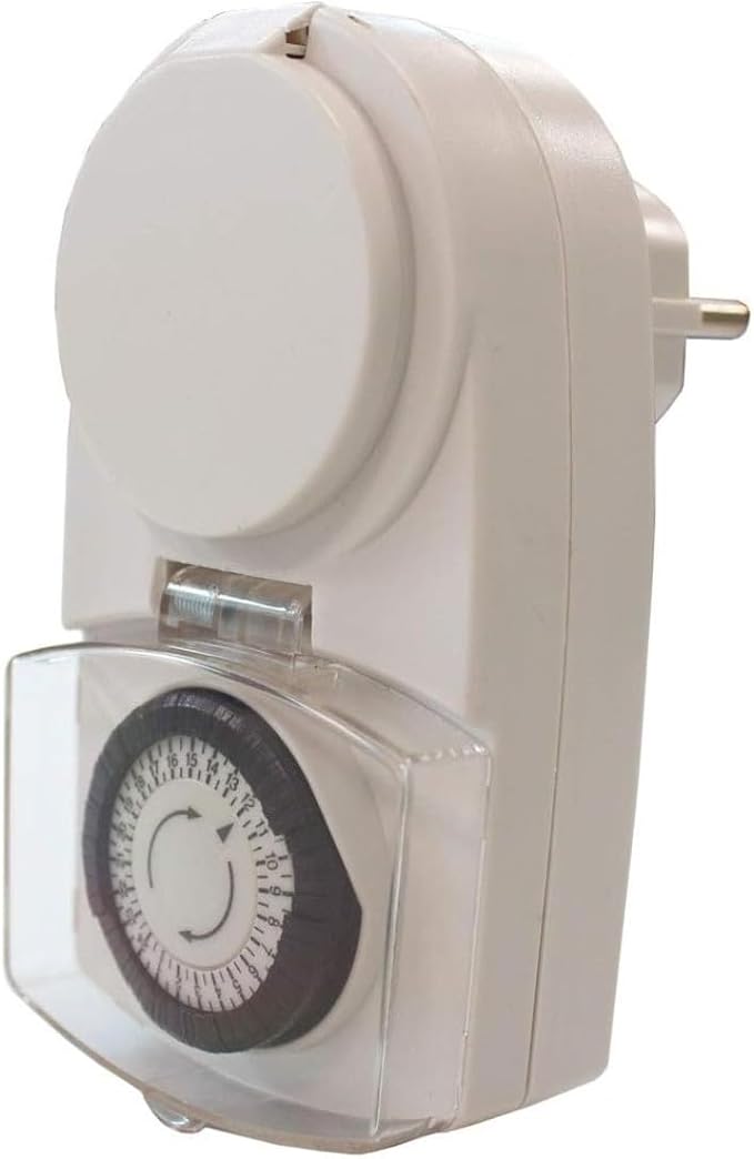 UNITEC day timer, mechanical, for outdoor use IP44, analog, white, 30 ...