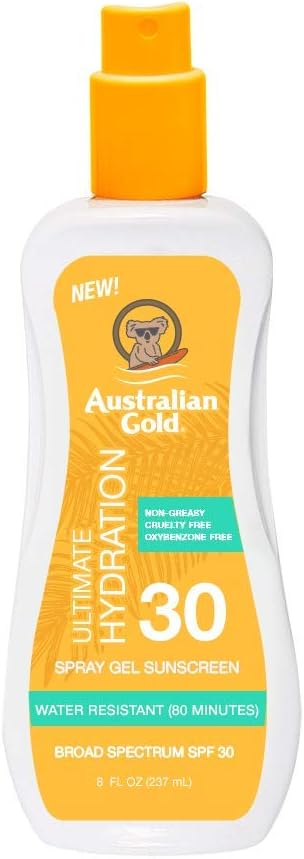 Amazon.com: Australian Gold Spray Gel Sunscreen Moisturize Hydrate Skin ...