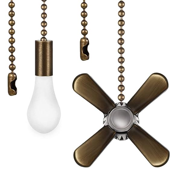 HASTHIP® Ceiling Fan Pull Chain Decorative with Ball Chain Connector ...