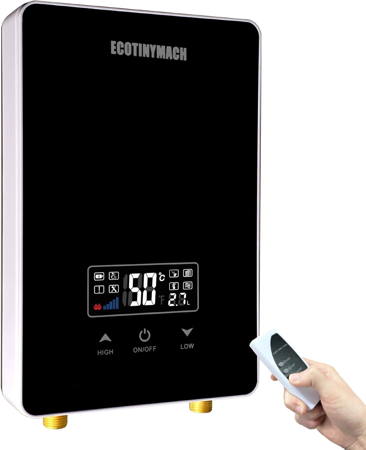 ECOTINYMACH Tankless Water Heater Electric 220V, 7500W Instant Water ...