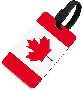 Amazon.com: Suitcase Labels Tag Canada Flag Travel Luggage Tag and ...
