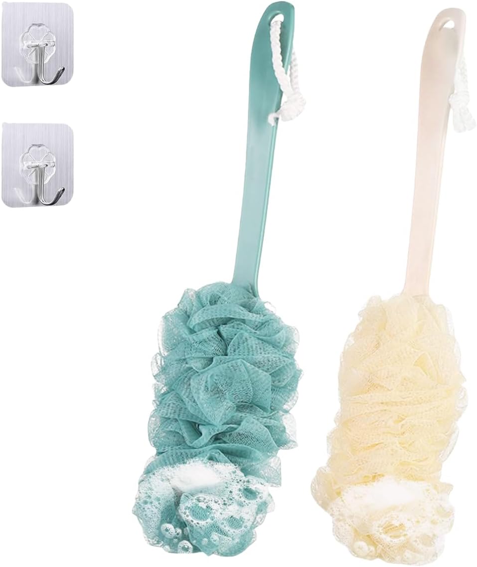 Amazon.com : 2-Piece Set of Back Brush Scrub Shower Scarves, Long ...