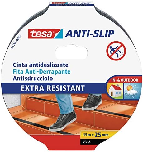 Tesa Anti-Slip Tape - 15m x 25mm, Black : Amazon.in: Industrial ...