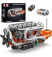 Amazon.com: Mould King V12 Engine Building Blocks Set, 10205 Engine ...