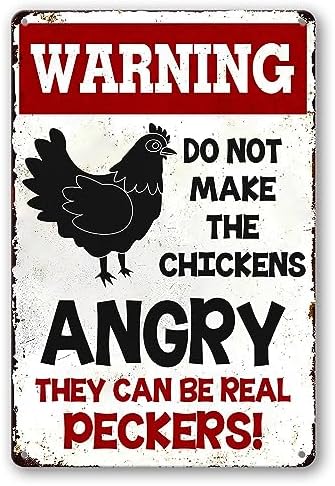 Amazon.com : LZHQMI Chicken Coop Signs Warning Do Not Make The Chickens ...