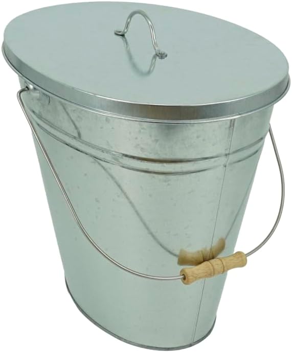 Amazon.com: Valo VK000502 Oval Ash Bucket with Lid, 24 Litres ...