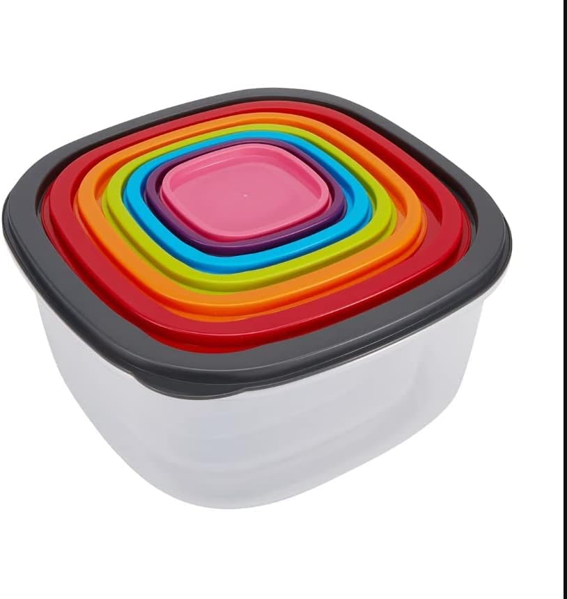 SWILAK Plastic Containers with Lids, Food Storage Containers Set for ...