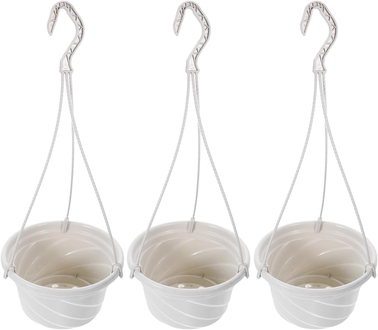 Amazon.com: DOITOOL Plastic Hanging Planter Pot with Hooks 3Pcs Indoor ...
