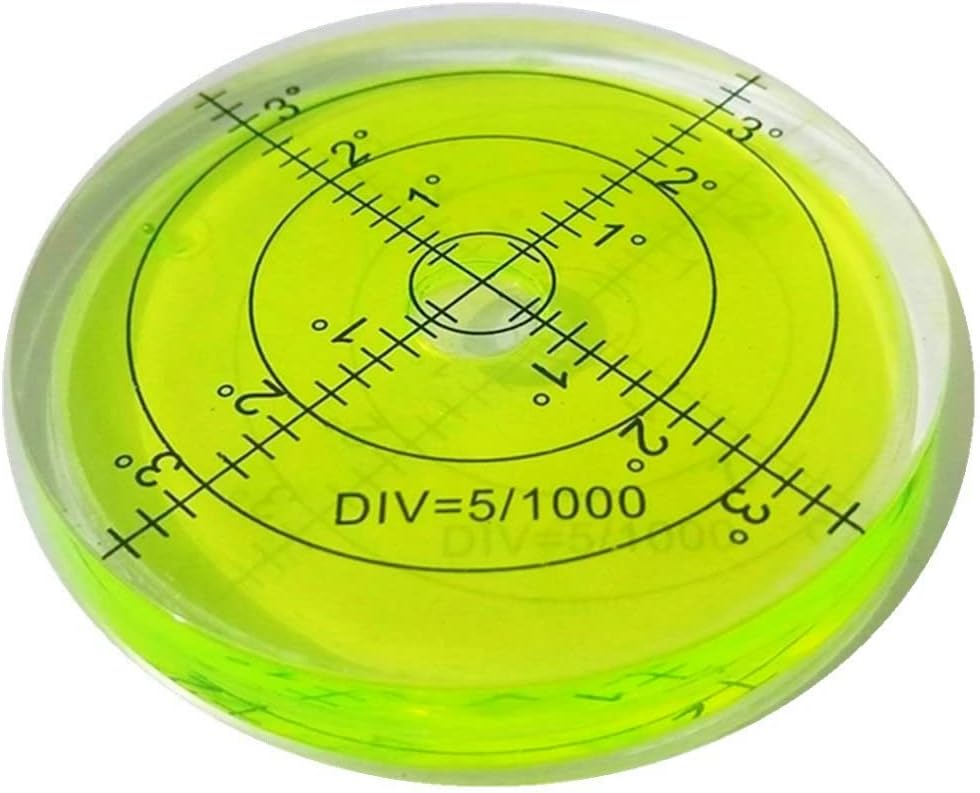 Chiloskit 66mm Bullseye Spirit Level Round Bubble Spirit Leveler Tool ...