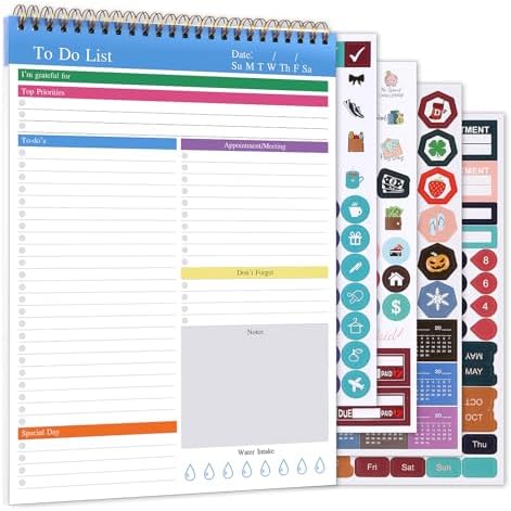 Amazon.com : To Do List Notepad, 104 Pages 8.3 * 11'' to Do List ...