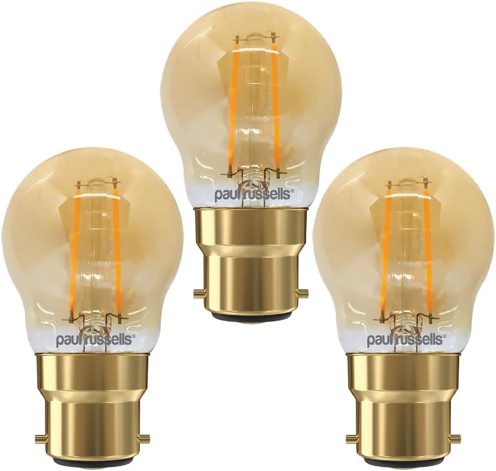 Paul russells LED Filament Golf Ball Light Bayonet Cap B22, 20W ...