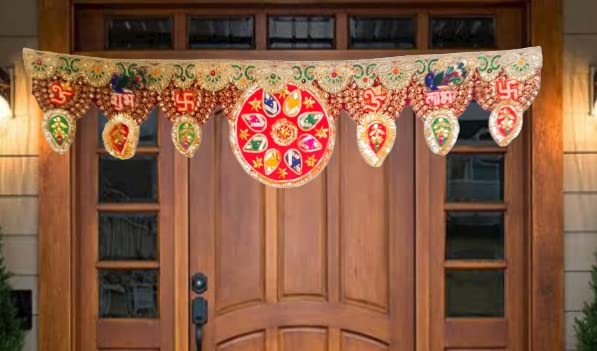 KPH Traditional Toran Booti Shubh Labh Toran Peacock Toran, Toran for ...