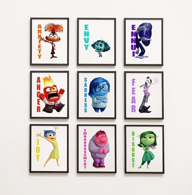 Inside Out 2 Movie Character Wall Prints, A4 Size, Unframed, Matte ...