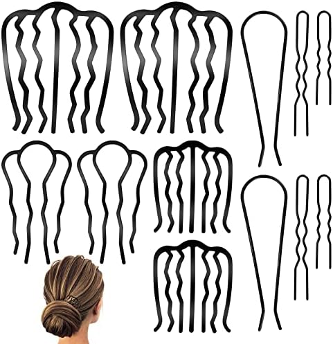 Amazon.com : 7 Pcs Metal Hair Side Combs Hair Fork Clip Teeth Hair Pin ...
