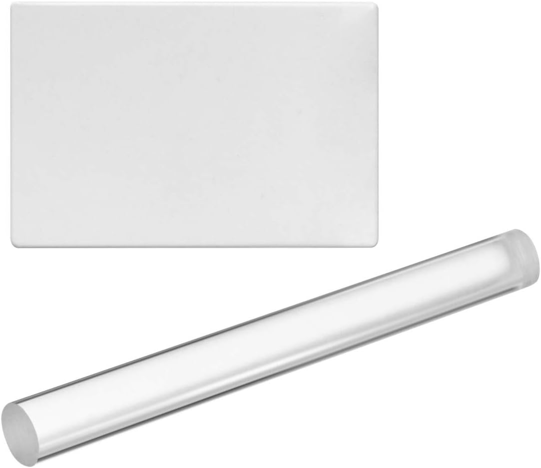 Amazon.com: SEWACC Acrylic Clay Roller 2 Pcs Acrylic Sheet Board with ...